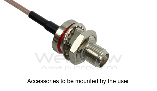 MMCX(M) st. to RG178(BR) to SMA(F) bh. wOring isolated IP67, L=VARY ...