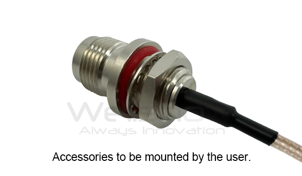 IPEX MHF to RG178(BR) to TNC(F) bh. front mount wOring, 5psi, L=VARY ...