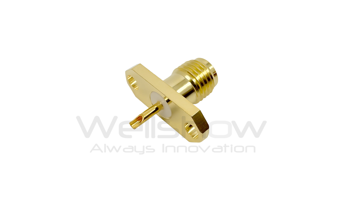 SMA Jack(Female) Straight, 2-Hole Panel Mount, Solder Cup, 50ohm, 6GHz ...