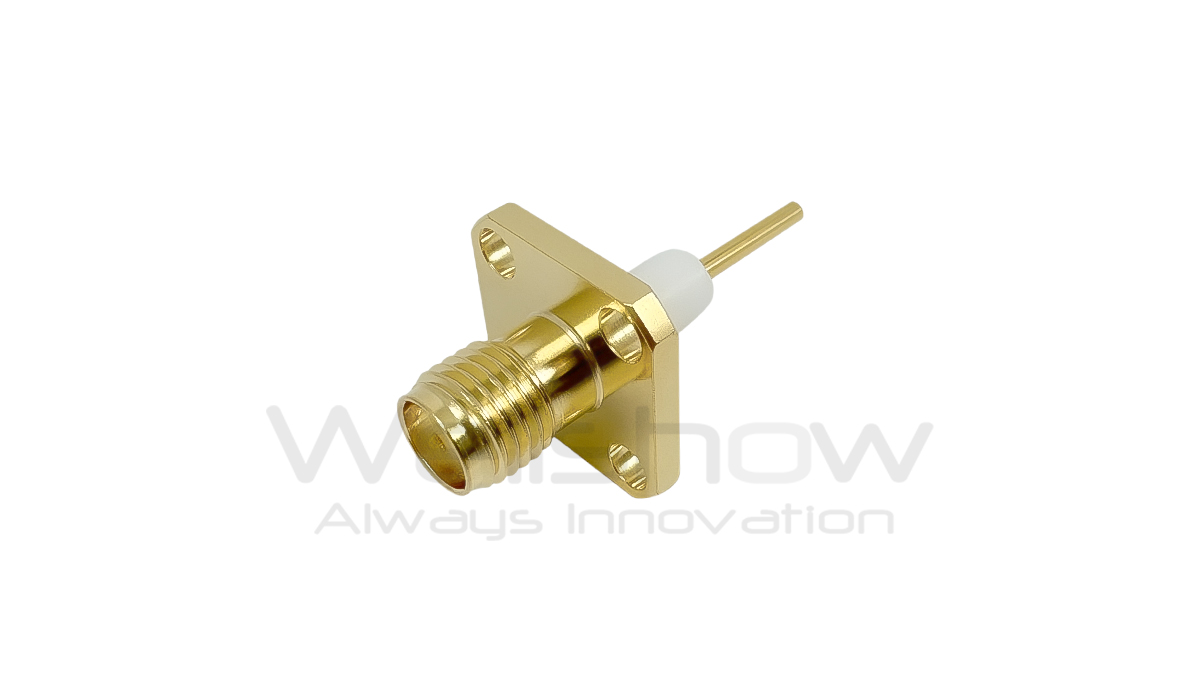 SMA Jack(Female) Straight, 4-Hole Panel Mount, Blunt Post, 50ohm, 6GHz ...