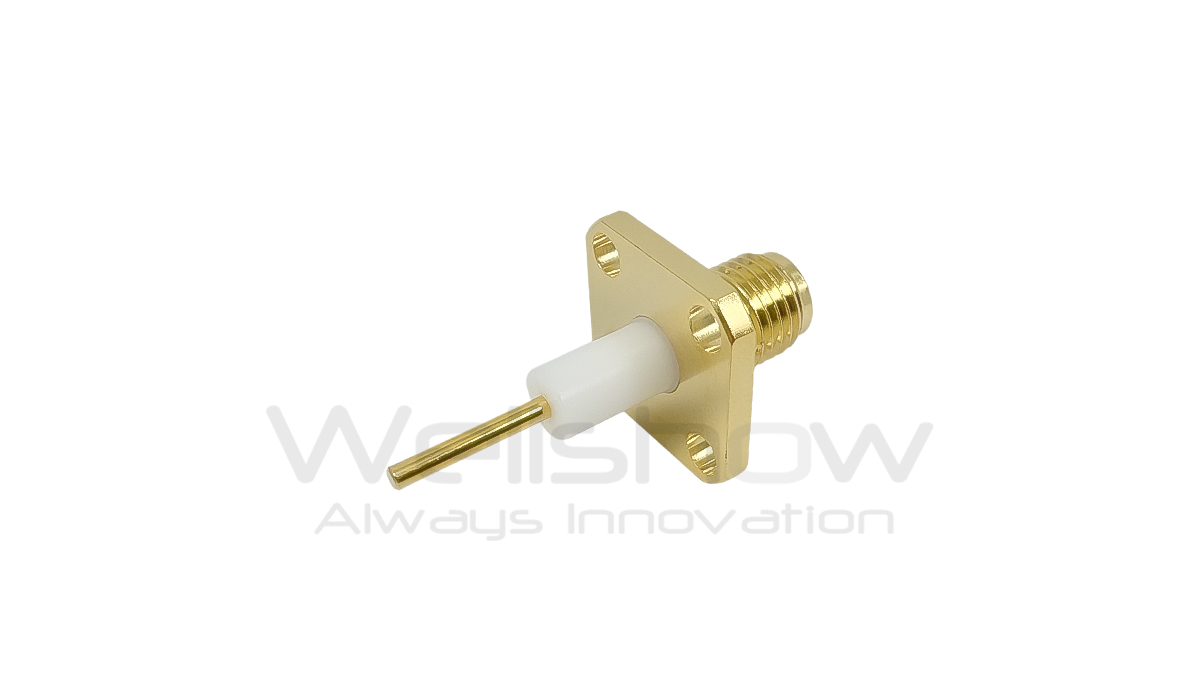 SMA Jack(Female) Straight, 4-Hole Panel Mount, Blunt Post, 50ohm, 6GHz ...