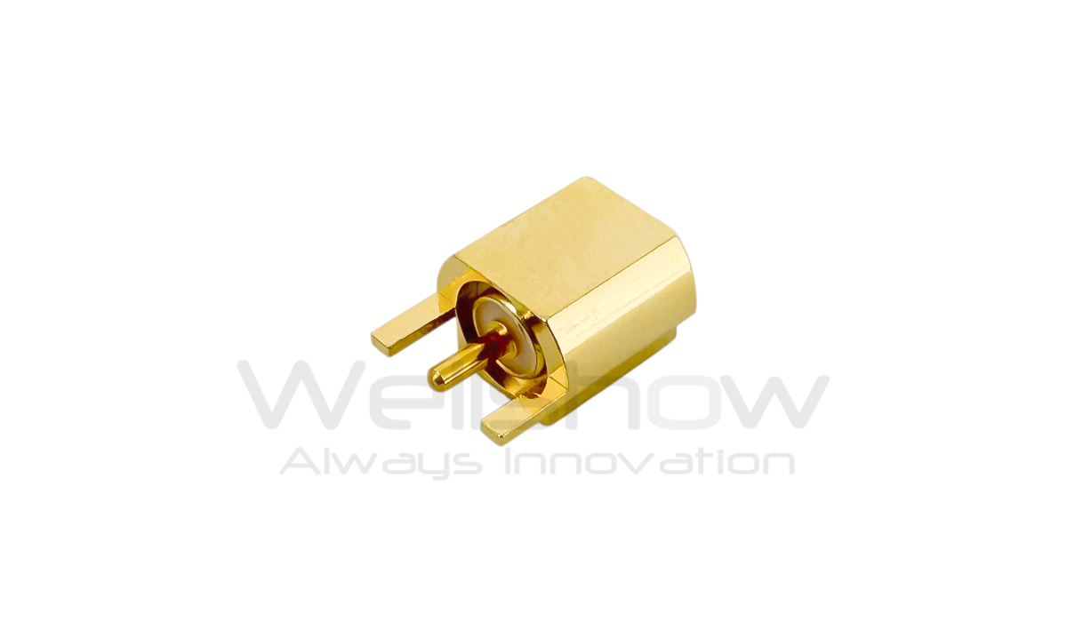 MCX Jack(Female) Straight PCB Edge Mount, 50ohm, 6GHz - Wellshow Technology