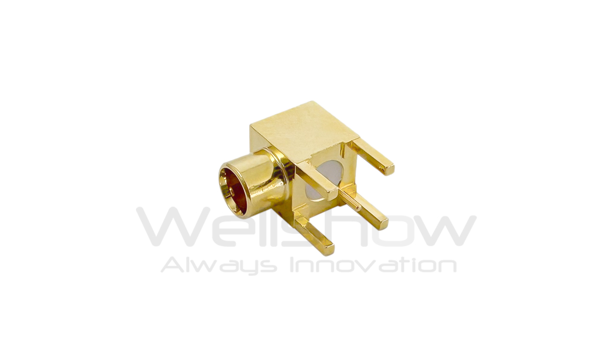 MCX Jack Right Angle PCB Mount thru hole, Leg Length 4mm, 75ohm, 3GHz ...