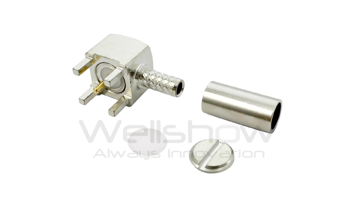 PCB Terminator Right Angle, Through Hole for RG316 Double Shield, 50ohm ...
